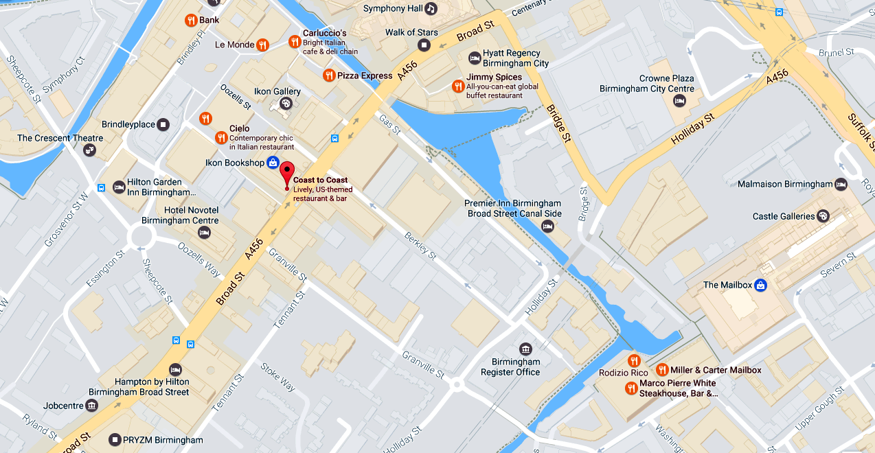 Coast To Coast 9 Brindley Place, Birmingham, B1 2HJ